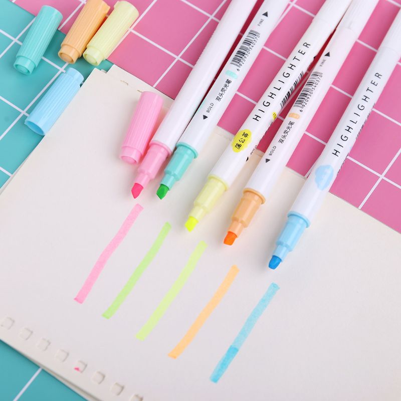 5pcs Eye Color Dual Double Head Highlighter Pen Ma... – Grandado