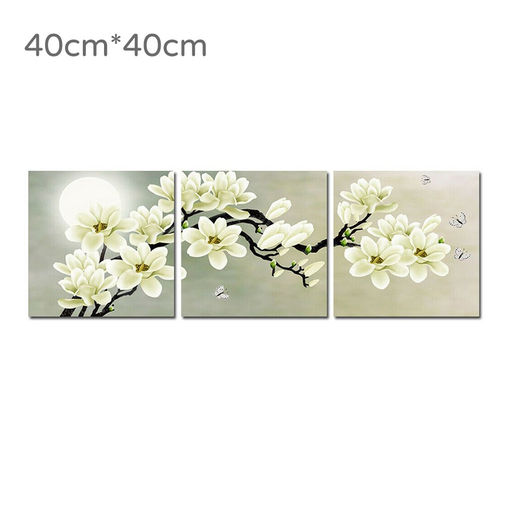 3pcs DIY Oil Painting by Numbers Flower Triptych P... – Grandado