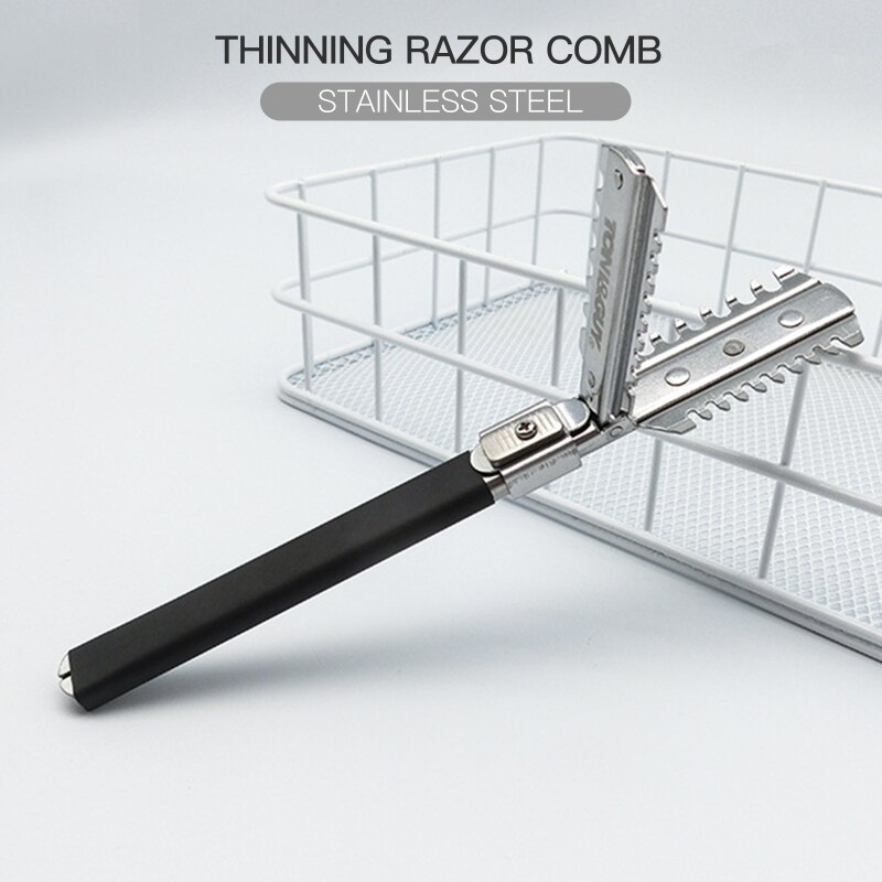 Razor Comb Hair Cutting Thinning Razor Comb Stainl... – Grandado