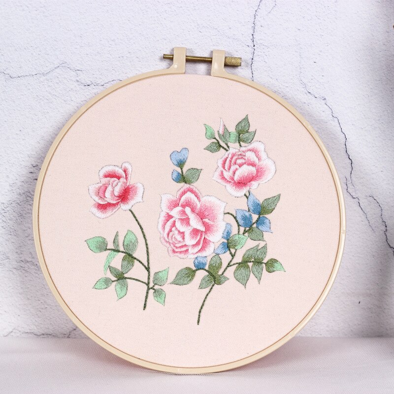 Rich Flowers Basket Embroidery Kit DIY Needlework ... – Vicedeal