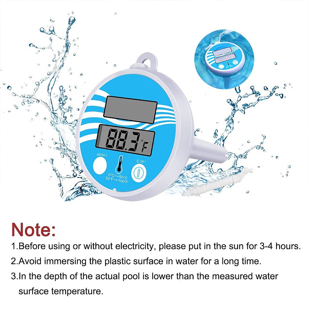 Floating Digital Pool Thermometer Solar Powered Wa... – Grandado