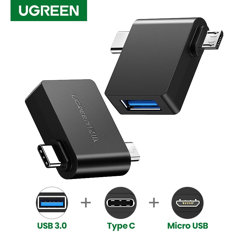 Ugreen Otg Adapter 2-In-1 Micro Usb Type C Naar Us... – Grandado