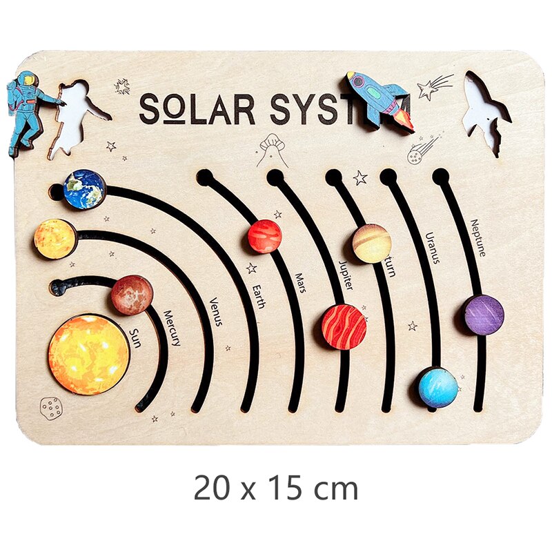 Children Solar System Puzzles Wooden Toys Planets ... – Vicedeal