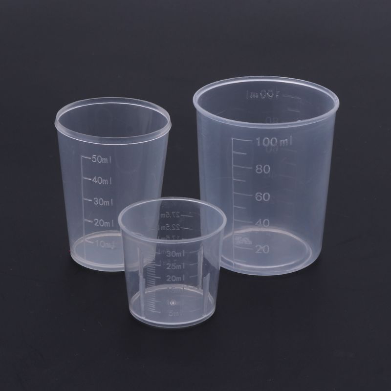 3Pcs DIY Epoxy Resin Plastic Measuring Cups Set 30... – Grandado