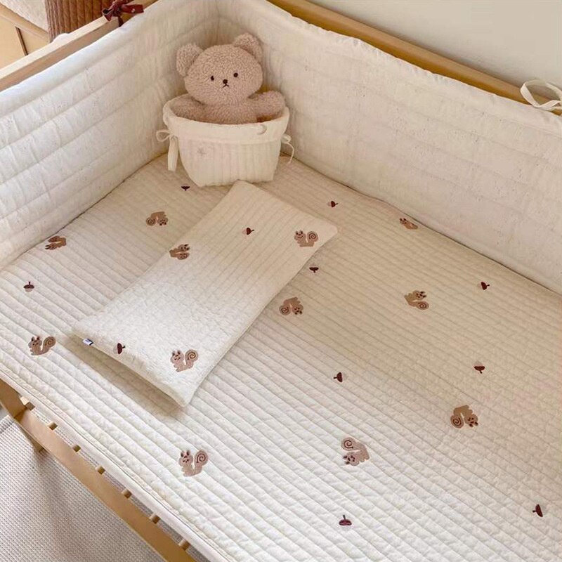 Kids Matras Katoen Cartoon Borduurwerk Beer Kussen... – Vicedeal