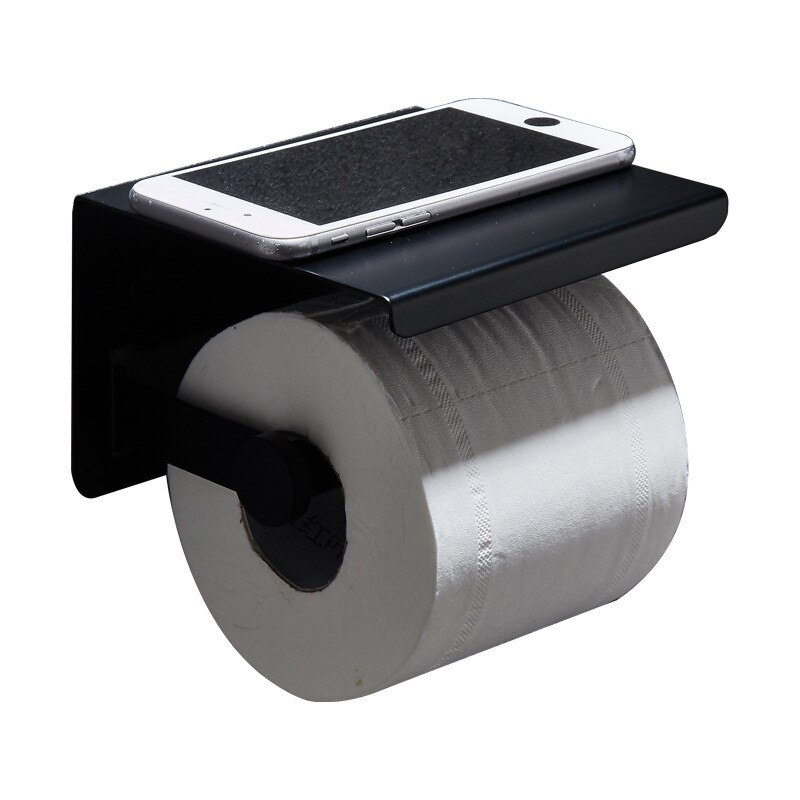 SUS304 Black Toilet Paper Holder With Shelf Paper ... – Vicedeal