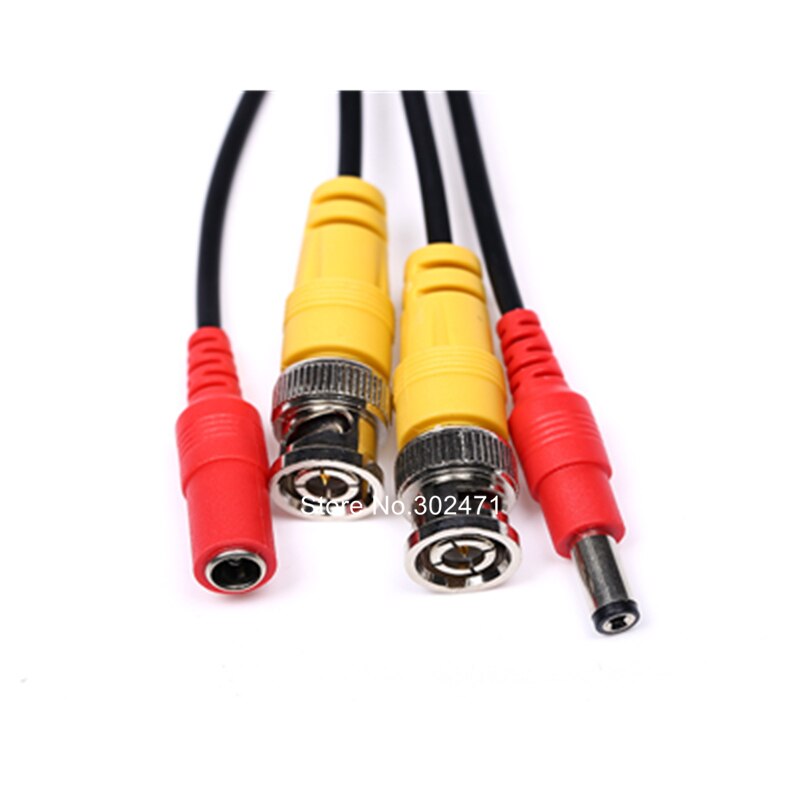 BNC en 5.5mm DC power kabel voor CCTV surveillance... – Vicedeal