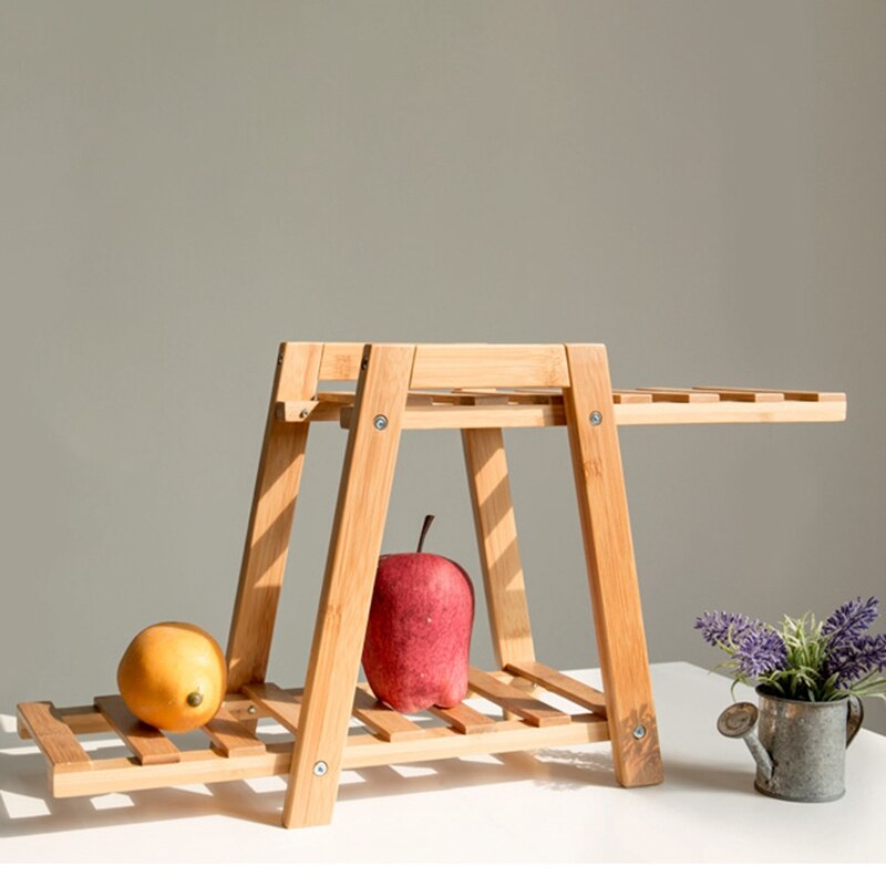 Plant Rack, Wood Stepping Style Flower Succulents Leaves Pot 3 Shelves ...