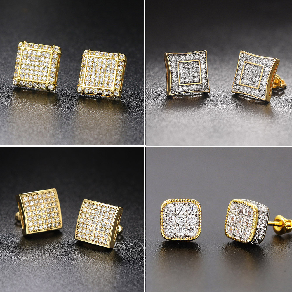Pleinen Hip Hip Stud Oorbellen Voor Mannen Manneli... – Vicedeal
