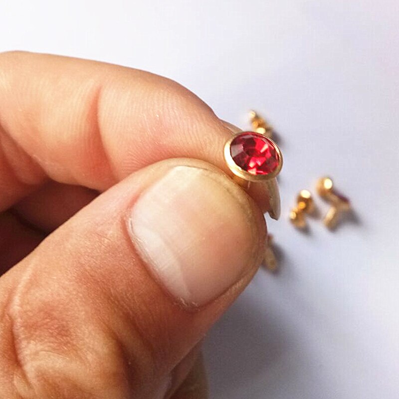 50 Sets 8mm Color Rhinestones Trim Rivets Studs DI... – Vicedeal