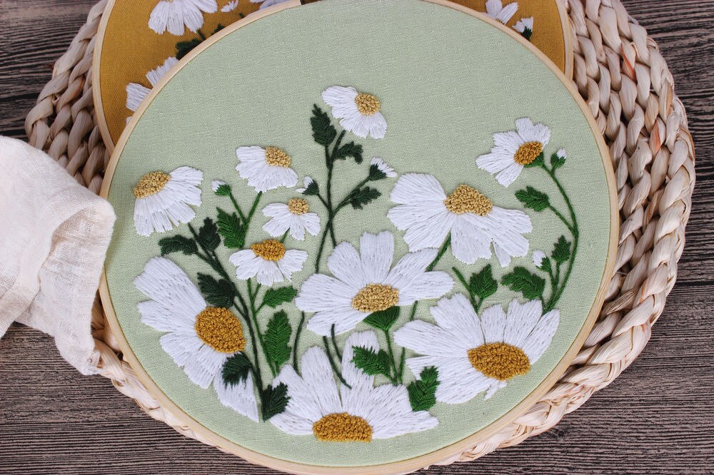 Friendship Flowers Embroidery Kit DIY Needlework N... – Vicedeal