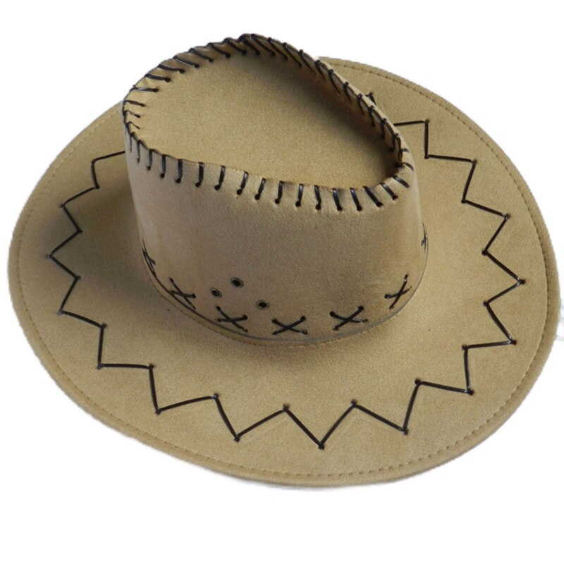 066C Suede Fabric Western Cowboy Hat Retro Rancher... – Grandado