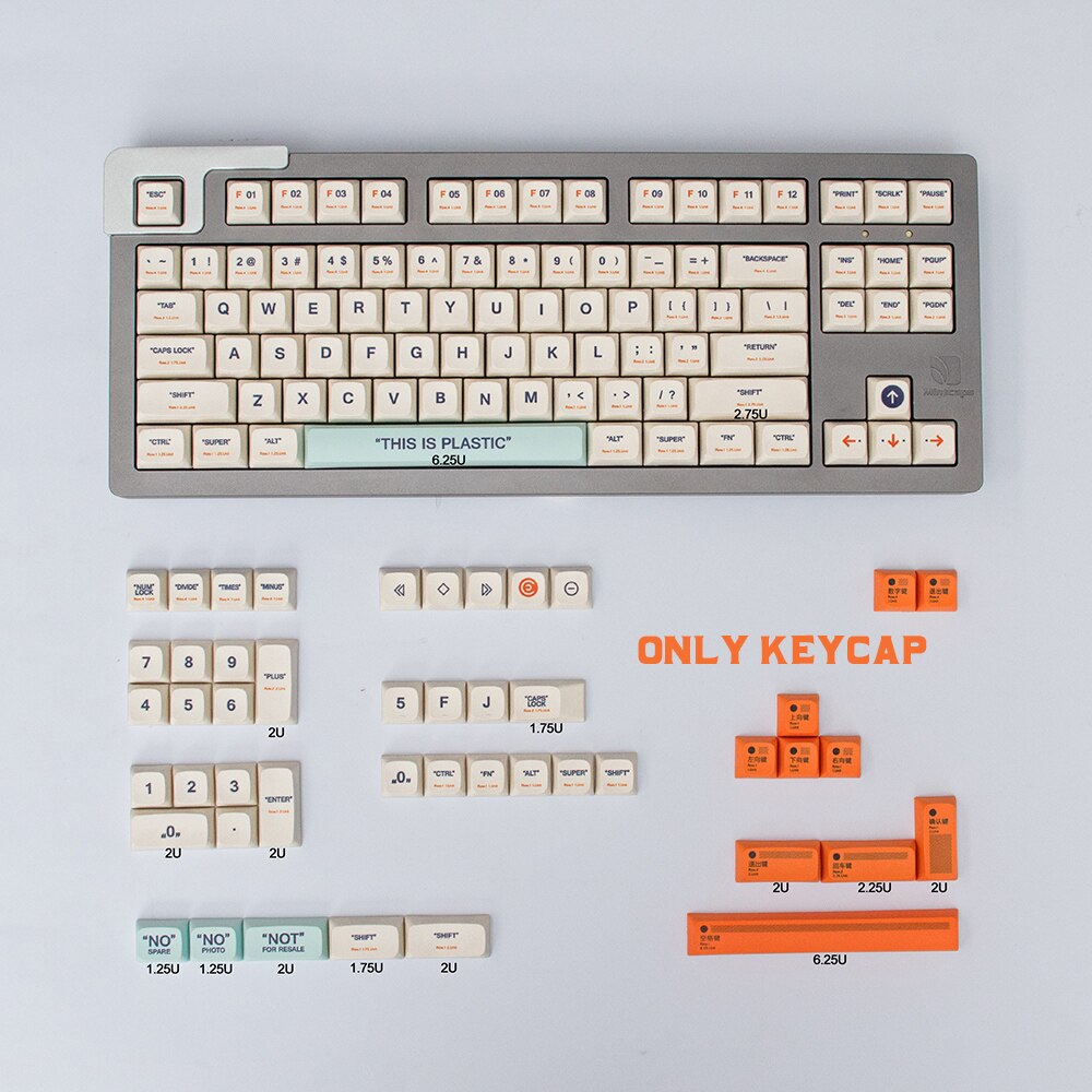 134 Keys Clones Plastic Theme Keycaps PBT XDA Prof... – Vicedeal
