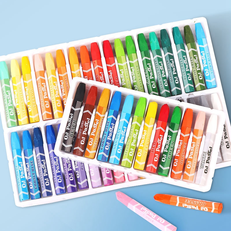 36 Colors Hexagon Shape Crayon Oil Pastel Artist S... – Vicedeal