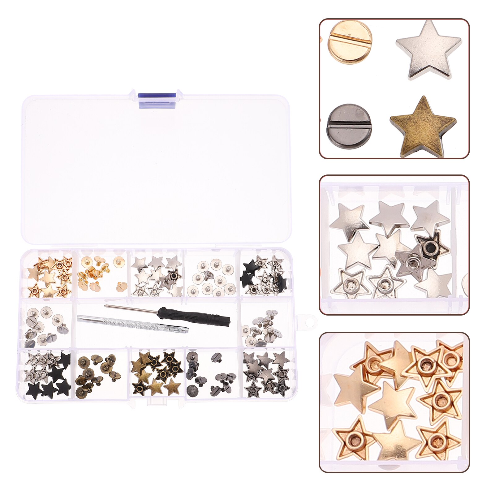 1 Box Leather Rivets Studs DIY Bag Rivets Decorati... – Vicedeal