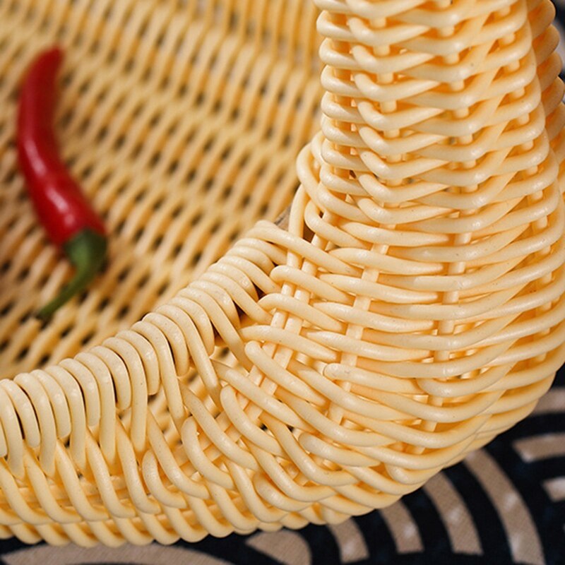 2 Pcs Imitation Rattan Weaving Receive a Basket Cl... – Grandado