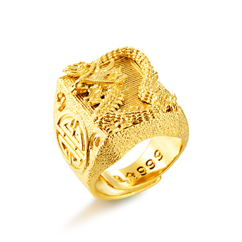Gold Ring Top No Fade Vietnam Alluvial Gold Dragon... – Vicedeal
