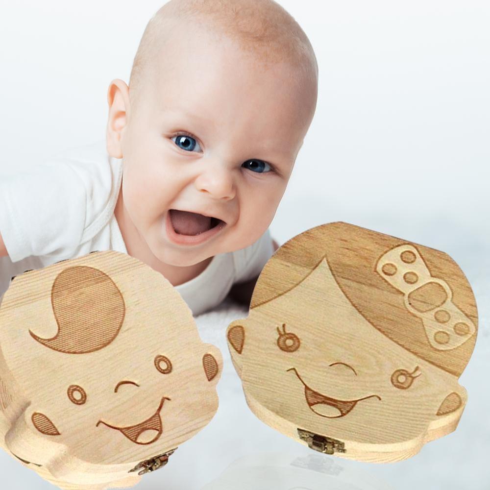 Kids Tand Opbergdoos Tanden Umbilicalbaby Houten B... – Grandado