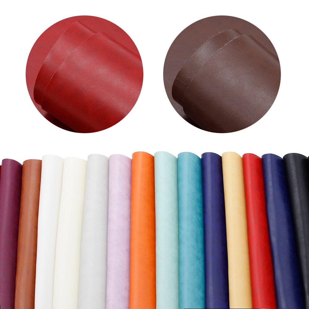 Hojas de piel sintética de Color liso de 20*34cm, ... – Vicedeal