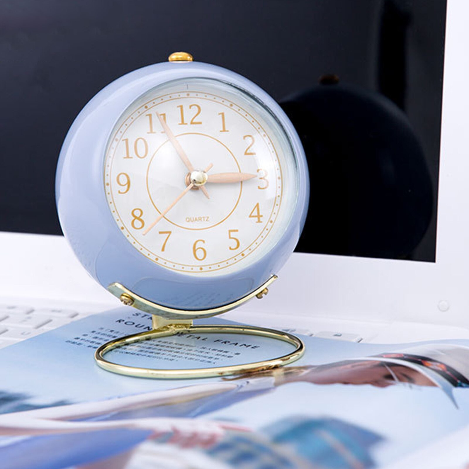 Silent Non Ticking Retro Vintage Alarm Clock Deskt... – Grandado