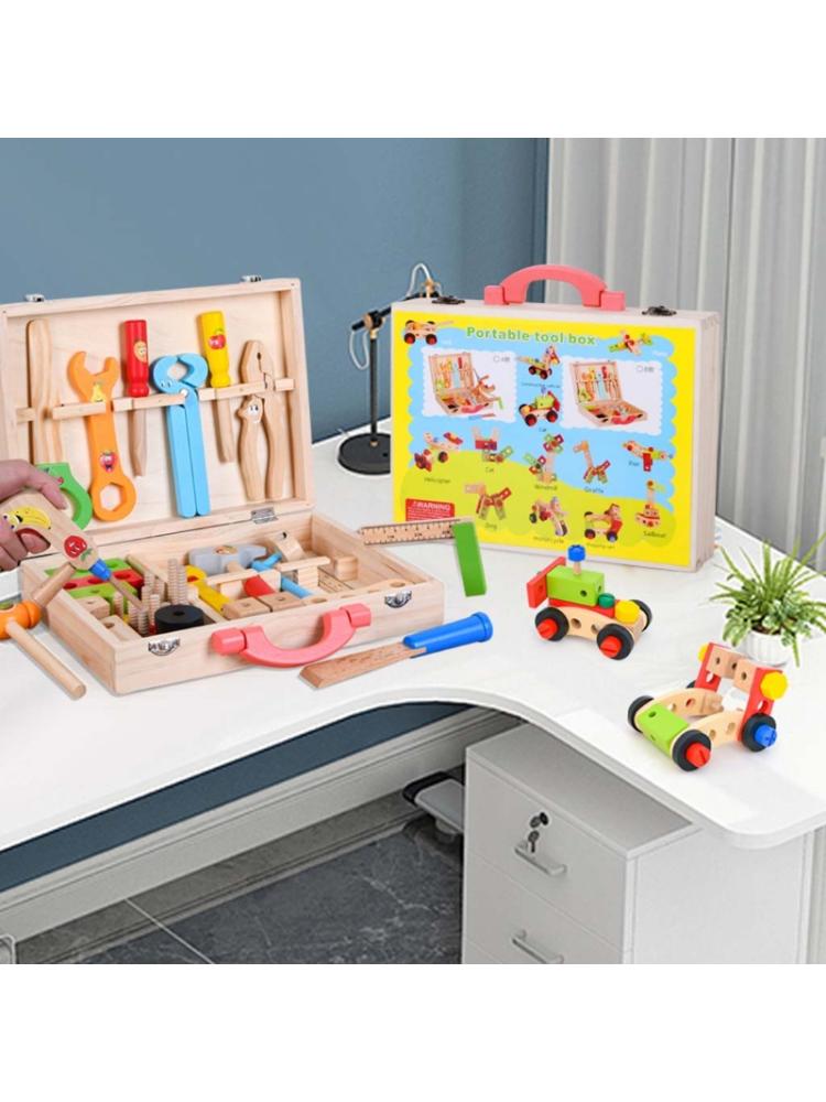 Kinder Holz Toolbox Kit Simulation DIY Reparatur W... – Vicedeal