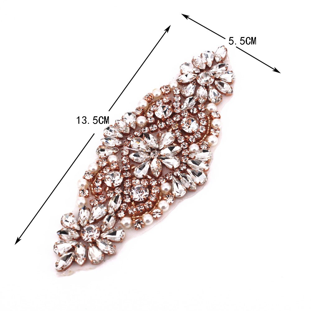 1 PCS Silber Hochzeit Strass Applikationen Für Hoc... – Vicedeal