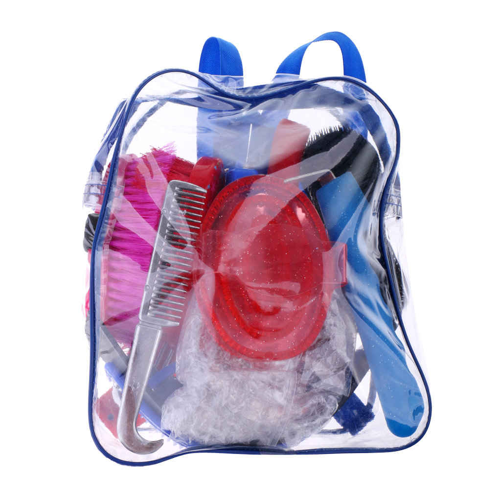 10 Pieces Riding Horse Grooming Kit Brush Comb Hoo... – Grandado