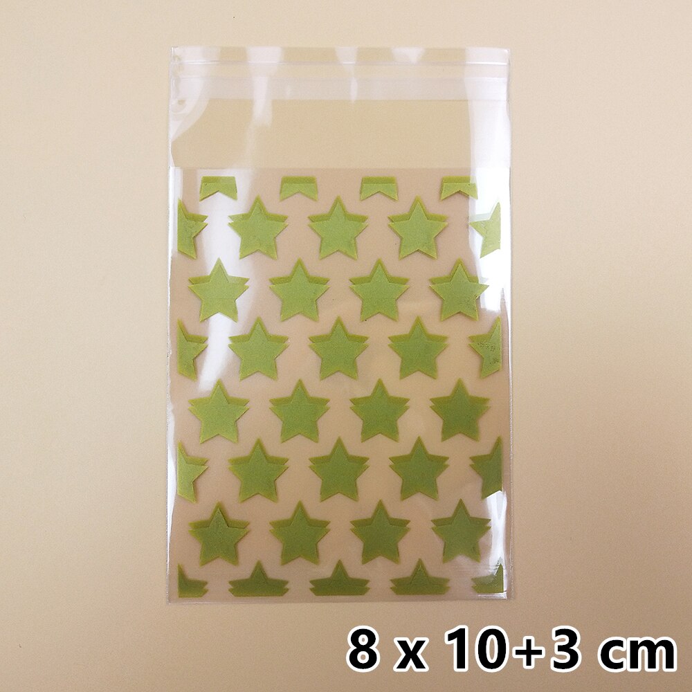 100pcs 8X10+3cm Stars Transparent Bags Cellophane ... – Grandado