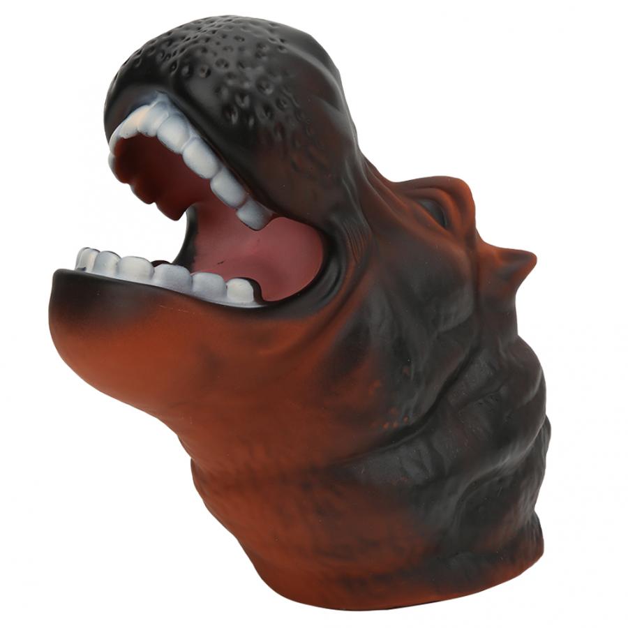 Soft Rubber Animal Head Hand Puppet Figure Toys Gl... – Grandado