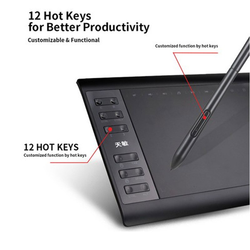 10*6 Inch Graphic Tablet 8192 Levels Digital Drawi... – Grandado