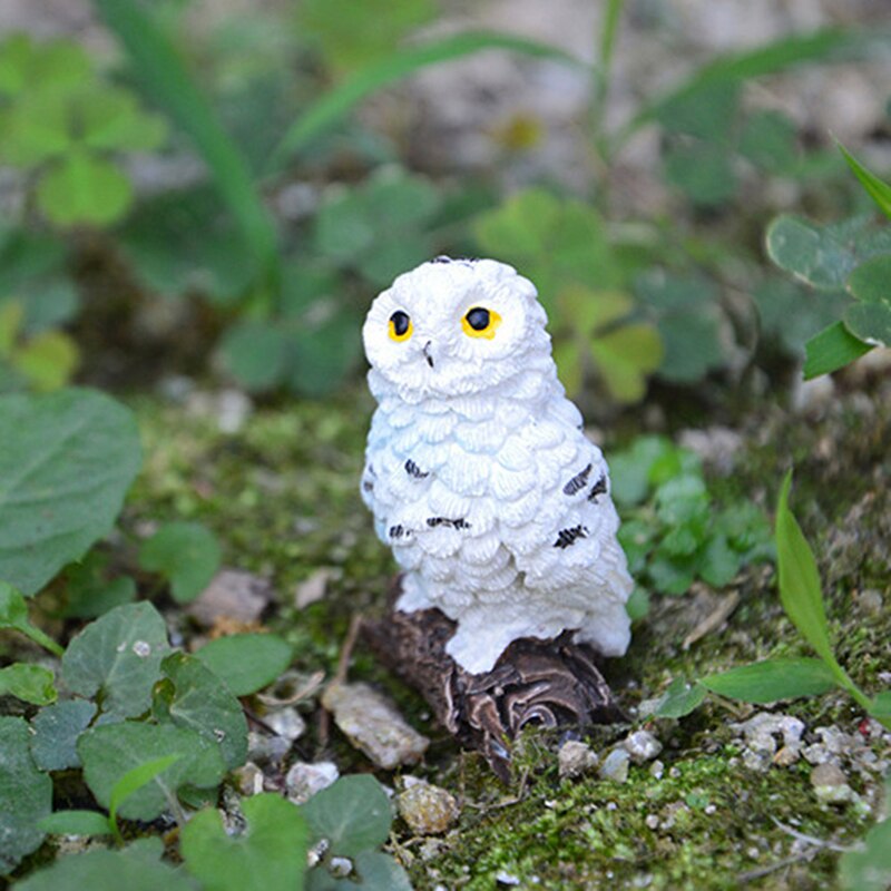 Resin Imitation Mini Owls Craft House Fairy Garden... – Grandado