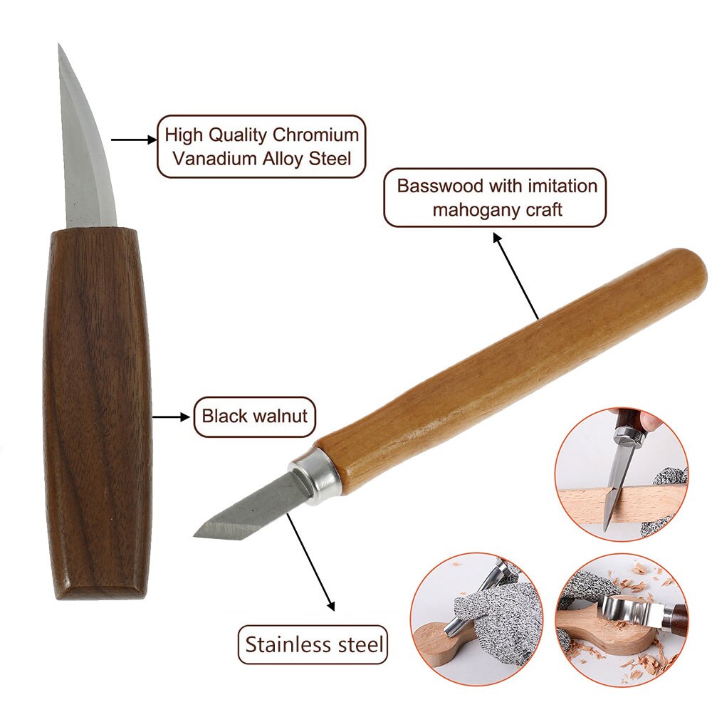 10Pcs Wood Carving Chisel Knife Kit Carpenter Begi... – Vicedeal