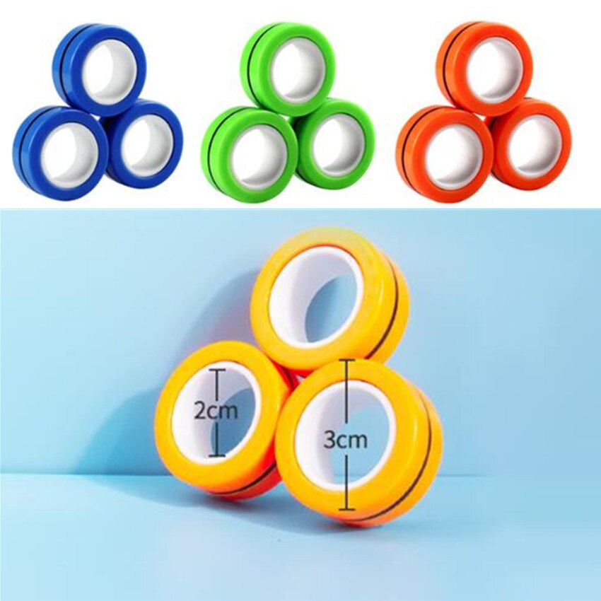 Anillos magnéticos antiestrés para niños, juguetes... – Grandado