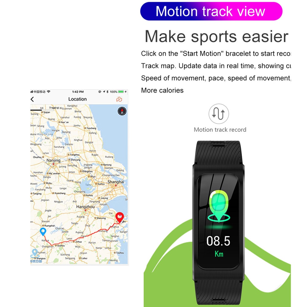 AK12 Smart Armband Mannen Vrouwen Hartslag Band Sl... – Vicedeal