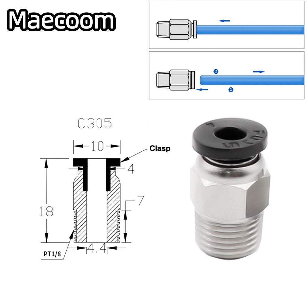 10/20pcs Pneumatic Connectors For 3D Printers Part... – Grandado