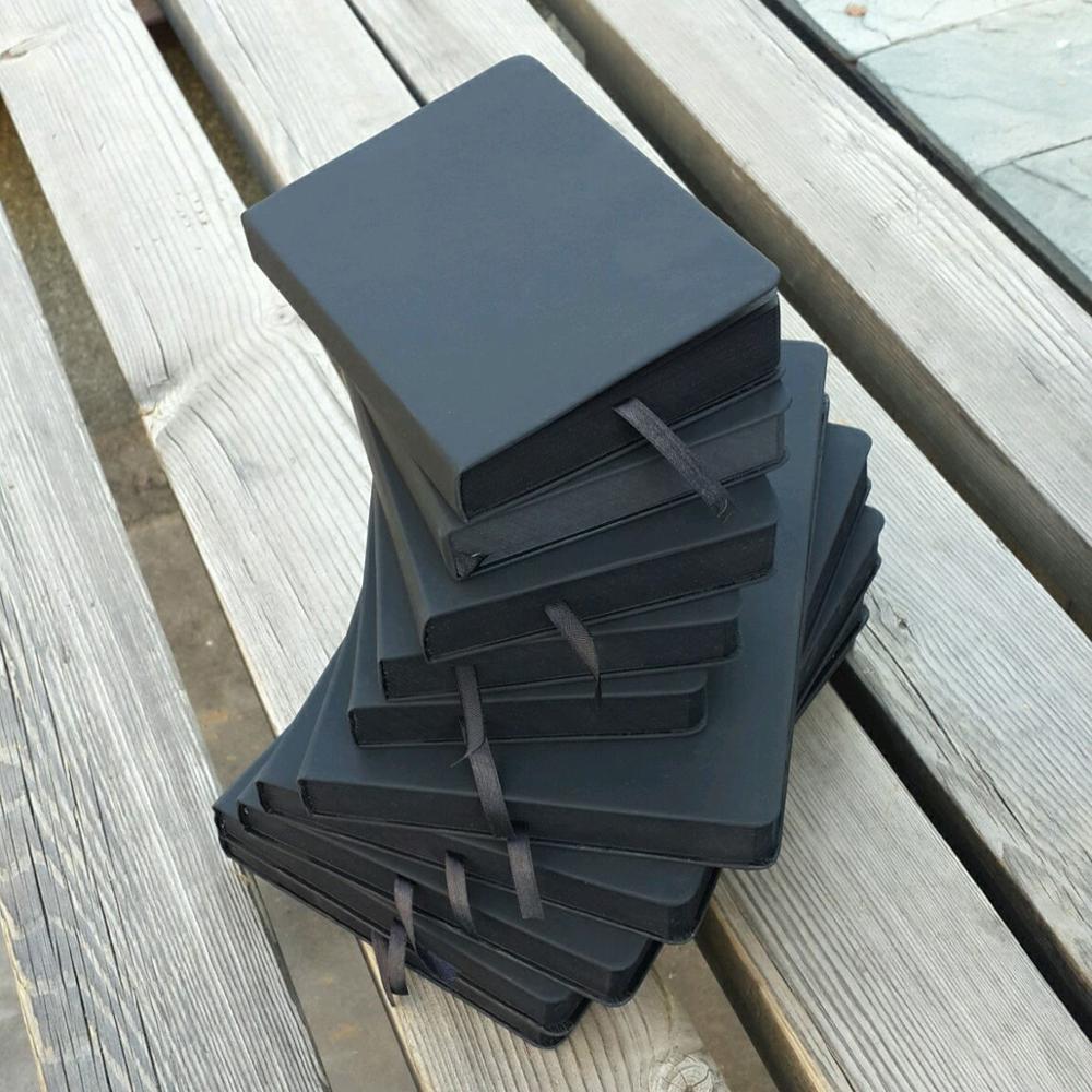 A5/ A6 Black Blank Notebook Notepad ,DIY Blank Bla... – Grandado