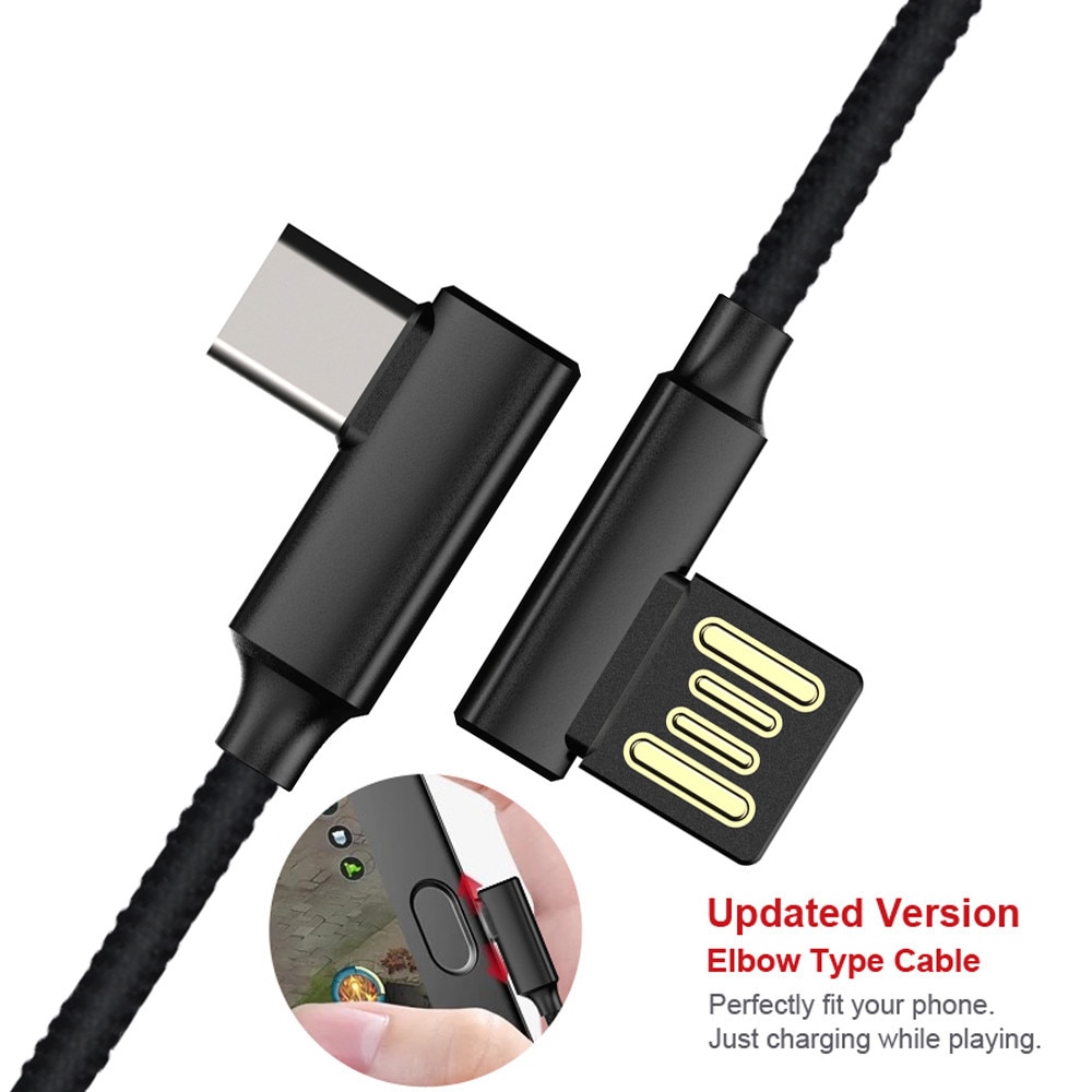 90 Degree Right Angle Micro USB 2.0 USB 3.1 Type-C... – Grandado