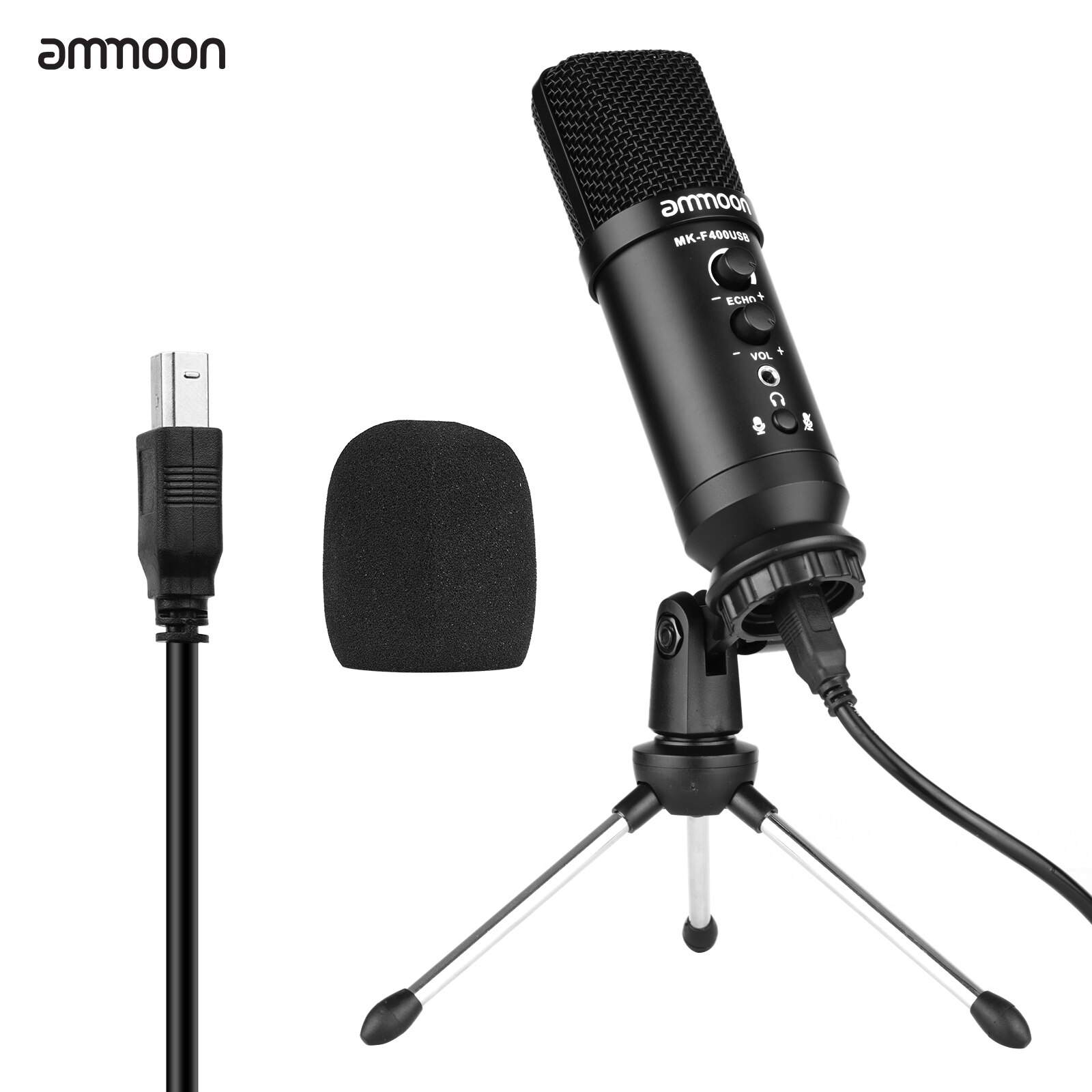 ammoon USB Condenser Microphone Computer Mic Kit w... – Grandado