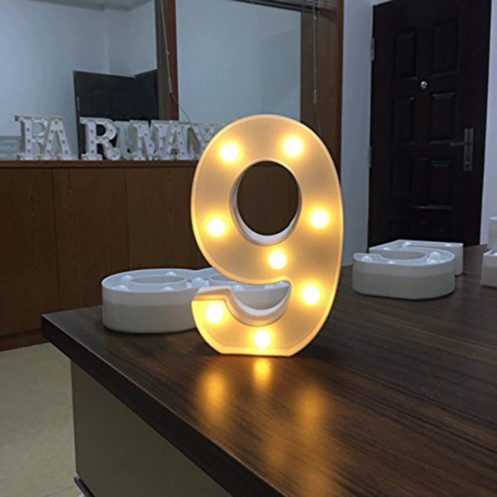 Number LED Night Lights Luminous Number Letter Lam... – Grandado