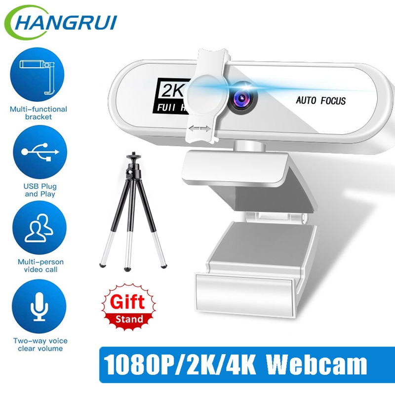 Hd 1080P Full Cover Webcam 2K 4K Pc Autofocus Webc... – Grandado