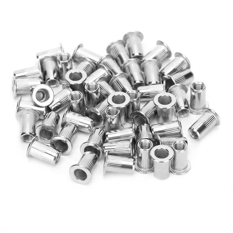 50Pcs Stainless Steel M5 Fastener Rivet Nut Ribbin... – Grandado