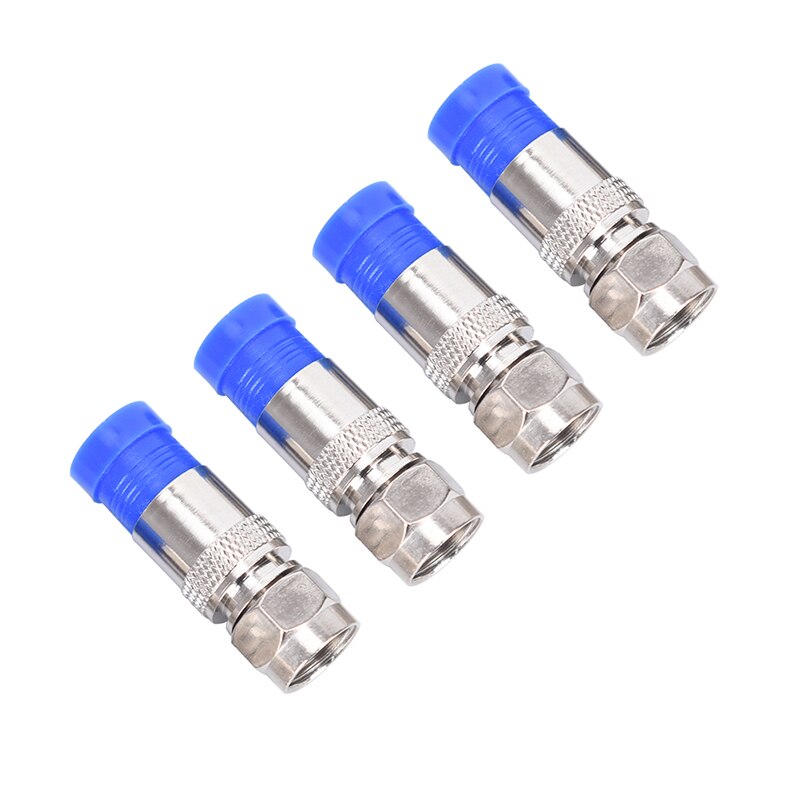 10pcs RG6 Compression Connectors Waterproof Connec... – Vicedeal