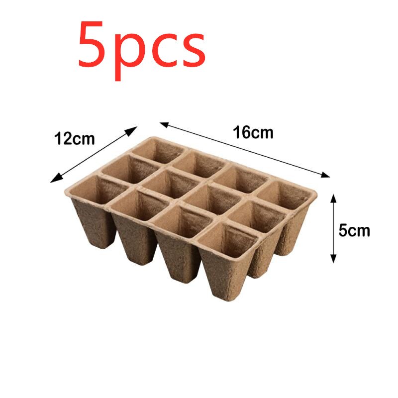 12-Hole Pulp Seedling Tray Disposable Nursery Tray... – Grandado
