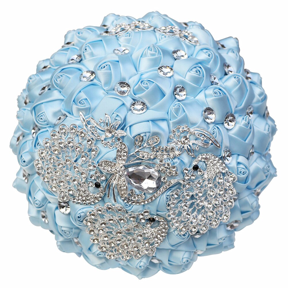 WifeLai-A 21CM Light Blue Rhinestone Luxury Bridal... – Grandado