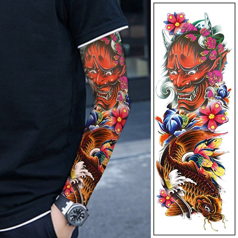 4Pcs Temporary Tattoos Sticker Full Arm Beijing Op... – Grandado