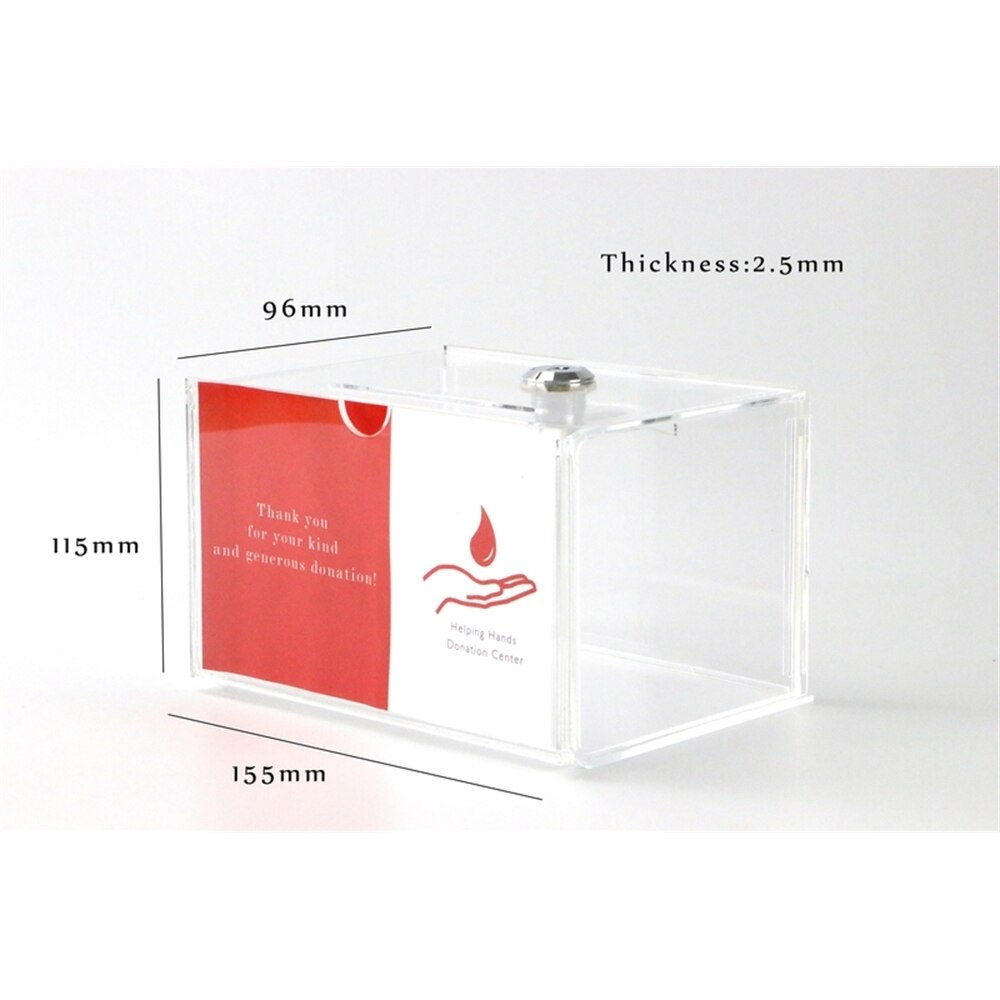 Counter Acrylic Donation Collection Box Perspex Ch... – Grandado Counter Acrylic Donation Collection Box Perspex Ch... – Grandado
