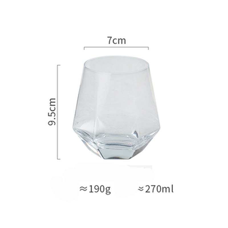 Transparent crystal glass cup, colorful high tempe... – Grandado