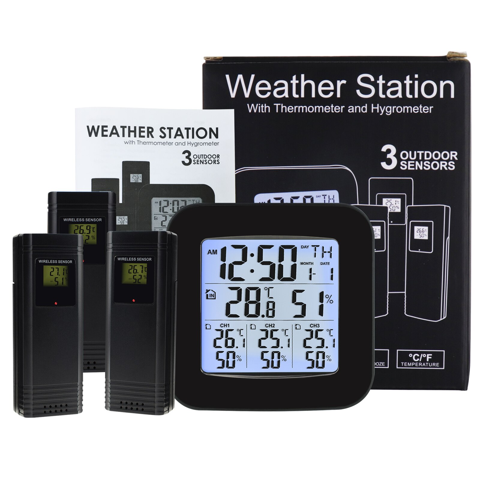 Weather Station Indoor/Outdoor Wireless Sensors Di... – Vicedeal