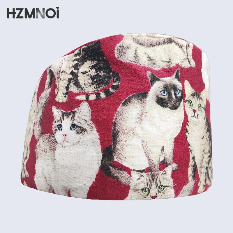 Verstelbare Unisex Leuke Kat Print Rui Cap Schoonh... – Grandado