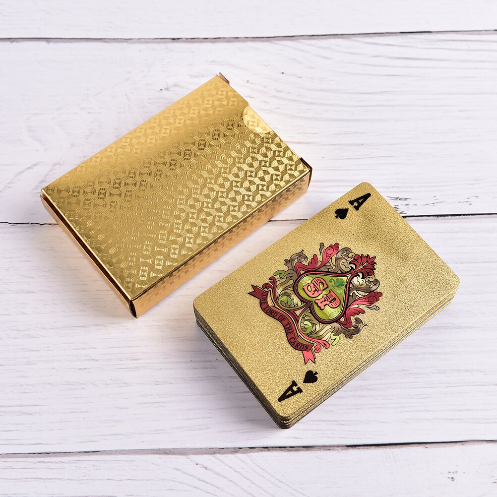 Vandtætte spillekort plastikkort samling sort diam... – Grandado